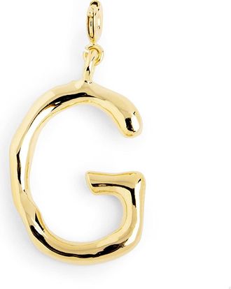 Singularu Letter XL Charm. Messing mit 18 Kt Vergoldeter Beschichtung. Schmuck für Damen. Buchstabe G