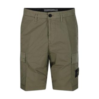 Stone Island Shorts d&eacute;contract&eacute;s - Homme - Shorts - Vert - Taille: W31