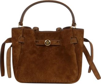 Tory Burch Femme, Sacs, Brun, Taille: ONE Size Romy Suede Mini Bucket Bag