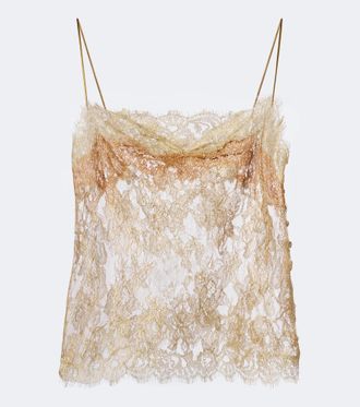 Saint Laurent Top aus Spitze