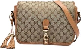 Gucci Sac bandouli&egrave;re vintage en toile Pre-owned - Femme - Pre-owned - Beige - Taille: ONE Size
