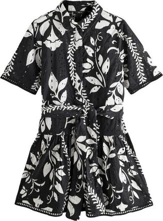 Next Minikleid Strukturiertes Hemdkleid mit kurzen Ärmeln (1-tlg)