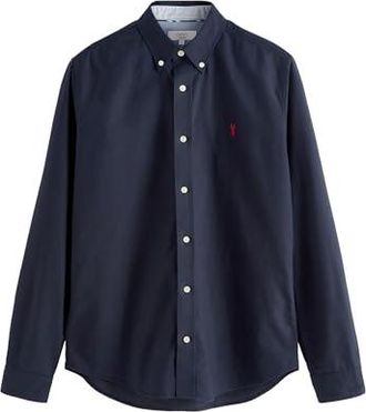 Next Next Homme Chemise Oxford à Manches Longues Bleu Marine M