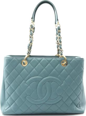 Chanel sac cabas matelassé Grand Shopping GTS (2010-2011) - Bleu