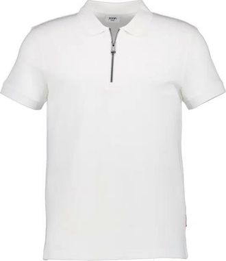 Joop Herren Zip-Polo weiß Baumwoll-Jersey