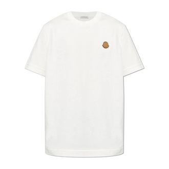 Moncler T-Shirt mit Logo - - Tops - Herren - Beige - L