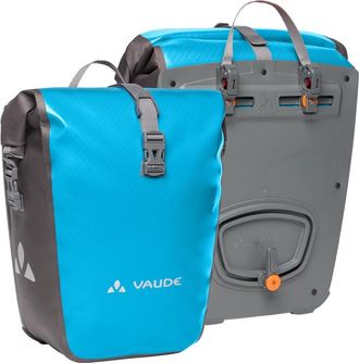 Vaude Fahrradtaschen f&uuml;r Gep&auml;cktr&auml;ger Aqua Back 2x24L in blau 2 x Hinterradtaschen wasserdicht, Fahrrad Gep&auml;cktr&auml;gertasche hinten, einfache Befestigung - Ma
