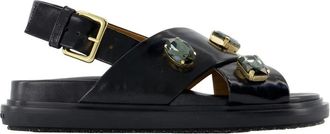 Marni Femme, Chaussures, Noir, Taille: 35 EU Sandales Fussbett