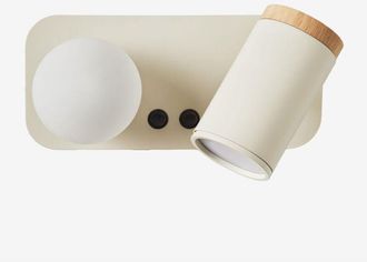 Sklum Wandleuchte mit 2 Lichtpunkten Amaranto Beige Tapioca