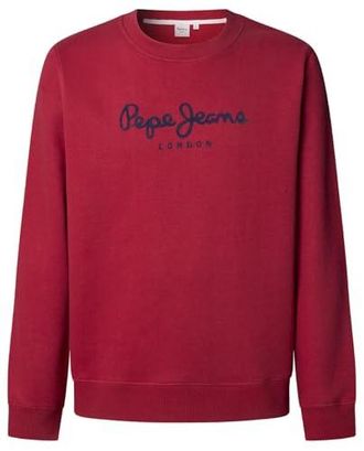 Pepe Jeans London Macbeth Plain Crew Maillot de surv&ecirc;tement, Rouge (Rugby Rouge), M Homme