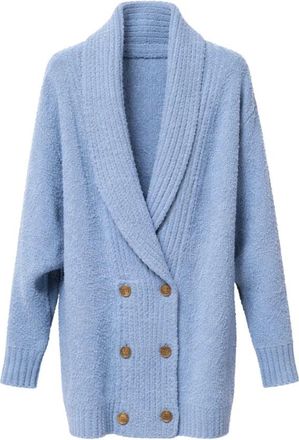 Elisabetta Franchi Femme, Manteaux, Bleu, Taille: 42 FR Manteau Crois&eacute;