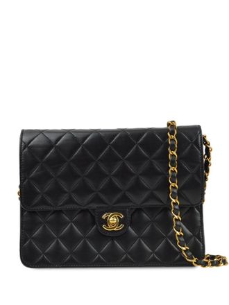 Chanel sac porté épaule matelassé à loquet CC (2006) - Noir