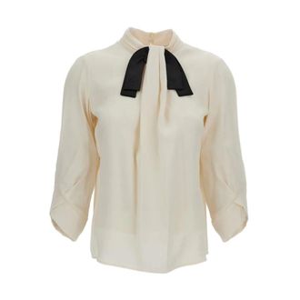 Elisabetta Franchi Damen, Blusen & Hemden, Beige, MGr&ouml;&szlig;e