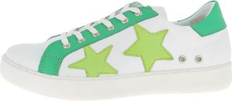 Andrea Conti Damen Low Top Sneaker, weiß/Gras/Pistazie, 41 EU