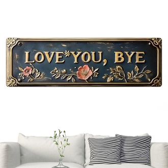 Generic Lustige Metallwand - Liebe Sie Bye Zitate Schwarz Stahl H&auml;ngende Plakette, Humor Kunstwerk Display, Vintage-Stil Bit, Dekoratives Schild mit vorgebohr