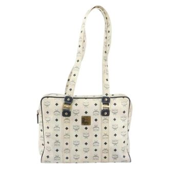 MCM Pre-owned Leder-Schultertasche - - Pre-owned - Damen - Wei&szlig; - ONE SIZE