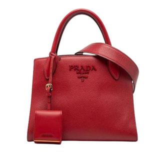 Prada Sac Satchel Saffiano Pre-owned - Femme - Pre-owned - Rouge - Taille: ONE Size
