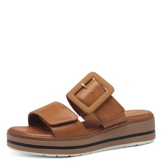 Jana Damen Pantoletten mit Schnalle Vegan, Braun (Tan), 36 EU