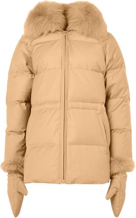 Yves Salomon Fur-Trimmed Down Down Coat