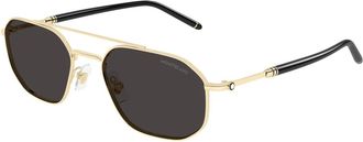 Montblanc Montblanc, Homme, Accessoires, Jaune, Taille: 55 MM Meisterstuck Mb0481S Lunettes de soleil