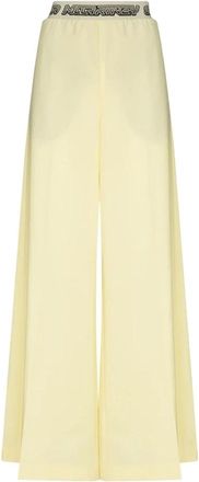 Stella McCartney Femme, Pantalons, Jaune, Taille: 38 FR Wide Leg Pantalons