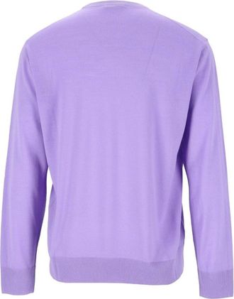 Tom Ford Homme, Pulls, Violet, Taille: L Pull oversize col rond en laine M&eacute;rinos ultrafine