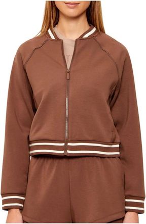 A|X Armani Exchange Femme, Sweatshirts et sweats &agrave; capuche, Brun, Taille: 44 FR Bomber Cut SweaT-shirt