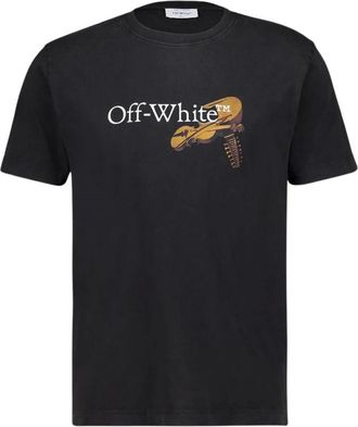 Off-white Homme, Tops, Noir, Taille: XL T-Shirt Slim Fit Fl&egrave;che de Cupidon