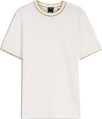 HUGO BOSS Homme, Tops, Blanc, Taille: S T-shirt Jacquard