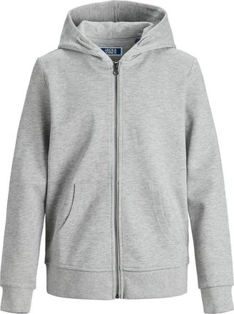 Jack & Jones Herren Pull Cardigan Jjebasic Sweat Zip Hood Noos Jr, Light Grey Melange/, 128