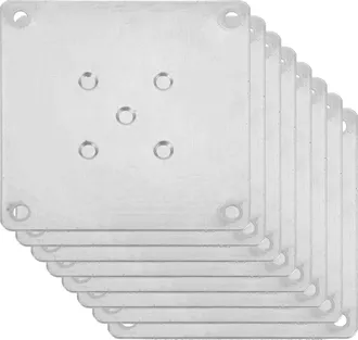 Artibetter PLAFOPE 8 St&uuml;ck Flache M&ouml;belbein Befestigungsplatten aus Dickem Zinklegierungsmaterial 5 Loch Montageplatten f&uuml;r Stabile Tisch und Sofabeine M&ouml;belzube