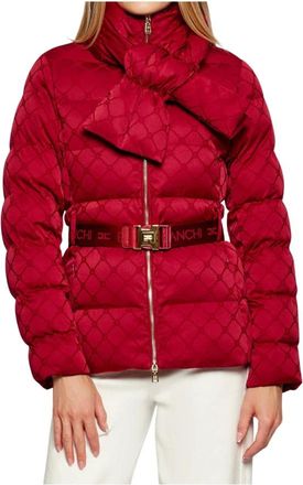 Elisabetta Franchi Femme, Vestes, Rouge, Taille: 38 FR Doudoune matelassée