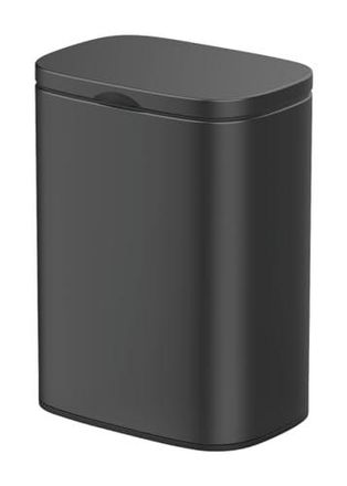 WENKO Wand-Kosmetikeimer Sare 5 Liter, M&uuml;lleimer mit Deckel und Easy-Close Absenkautomatik, Badezimmer-Eimer aus lackiertem Stahl zur Befestigung ohne bohre