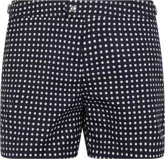 Tom Ford Homme, Maillots de bain, Noir, Taille: XL Mid Dot Print Nylon Swim Short