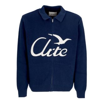 Arte Marineblauer Strickpullover mit Logo - - Knitwear - Herren - Blau - XL