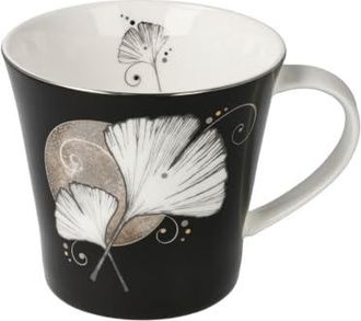 GOEBEL Kaffee- / Teetasse Ginkgo Schwarz Lotus Yin Yang