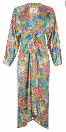 Aquazzura Aquazurra x Racil Floral Ruched Maxi Dress Size XS