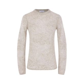 Brunello Cucinelli Maille col rond - Femme - Pulls - Beige - Taille: 40 FR