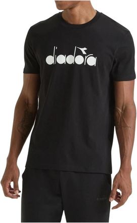 Diadora Logo T-Shirt - - Tops - Herren - Schwarzk - 2XL