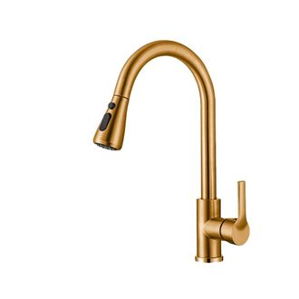 OEM Rubinetto Da Cucina Estraibile, Getti Versatili, Struttura In Acciaio Inox, Cf04043-gold