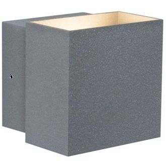 Paulmann Applique murale LED en saillie Cybo carr&eacute;e 2x3 W grise 1001x00 mm