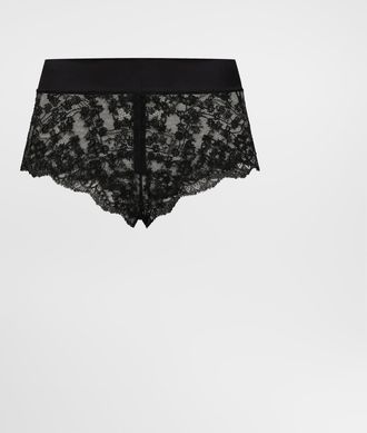 Dolce & Gabbana Panty Aus Spitze Mit Bund Aus Satin - Frau Unterw&auml;sche Schwarz 2