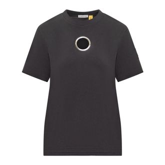 Moncler T-Shirt mit Rundhalsausschnitt - - Tops - Damen - Schwarzk - S