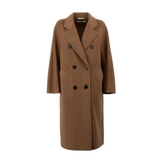 Duno Long Double-Breasted Coat - Femme - Manteaux - Brun - Taille: 42 FR