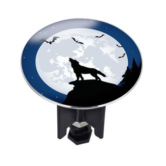 WENKO 21417100 Waschbeckenstöpsel Pluggy XL Werewolf - Abfluss - Stopfen, fluoreszierend, Messing, Kunststoff, Durchmesser 6,2 x 6,5-9,5 cm