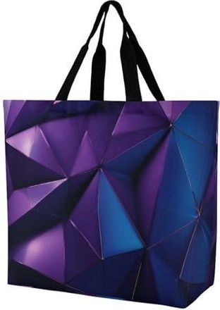 Generic G&eacute;om&eacute;trique Violet Sac A Main Femmes L&eacute;ger Sacs De Courses Grand Sac Fourre-Tout Pour Travail Plage Voyage