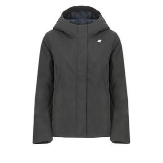 K-Way Schwarze Wasserdichte Daunenjacke mit Kapuze - - Jackets - Damen - Schwarzk - M