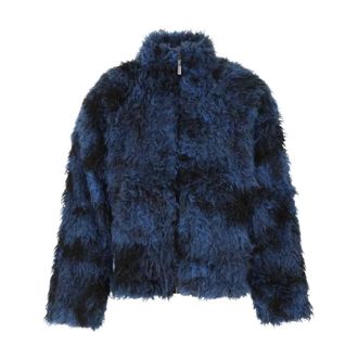 Alexander McQueen Zweifarbiger Eco-Pelzmantel - - Jackets - Herren - Blau - M
