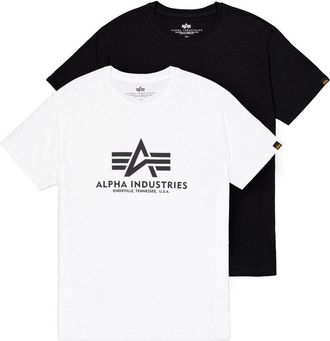Alpha Industries Rundhalsshirt Basic T 2 Pack (Set, 2-tlg)