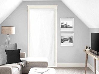 Soleil d'Ocre Dolly Voile pour Porte Fenêtre, Polyester, Blanc, 90x200 cm